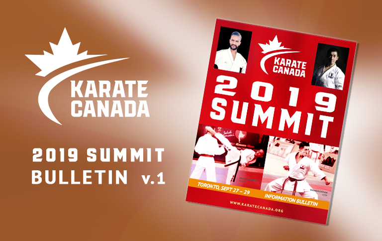 2019 SUMMIT - INFORMATION BULLETIN NOW AVAILABLE - Karate Canada ...